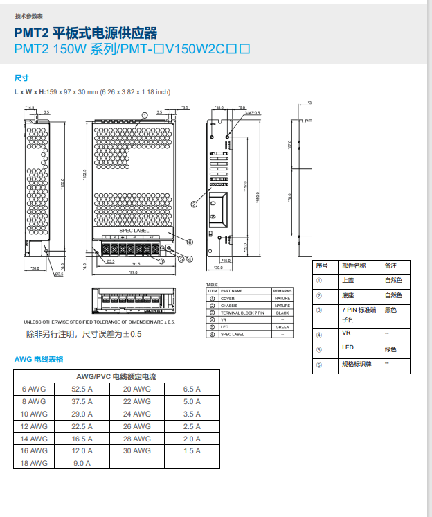 PMT-15V150W2CA - 上海菱野电气有限公司